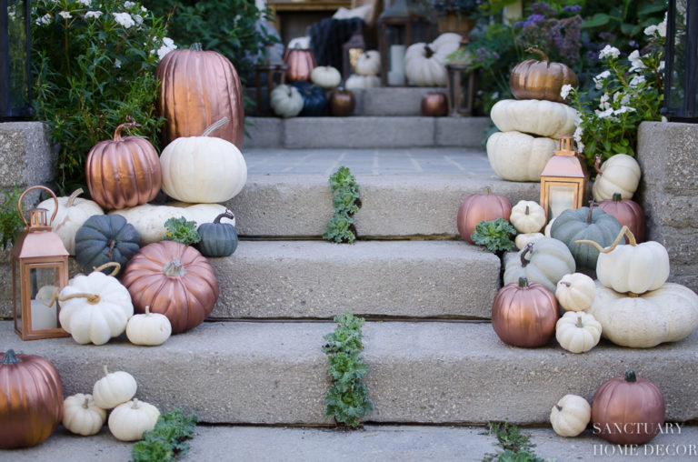 How To Make Copper Pumpkins in 15 Minutes - Sanctuary Home Decor