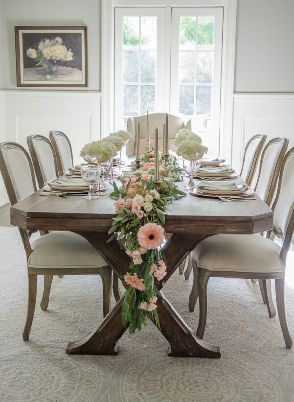 A Whimsical Pink and White Table Setting - Sanctuary Home Decor