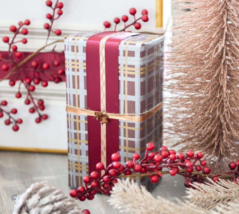 Easy Christmas Gift Wrapping Without Bows - Sanctuary Home Decor