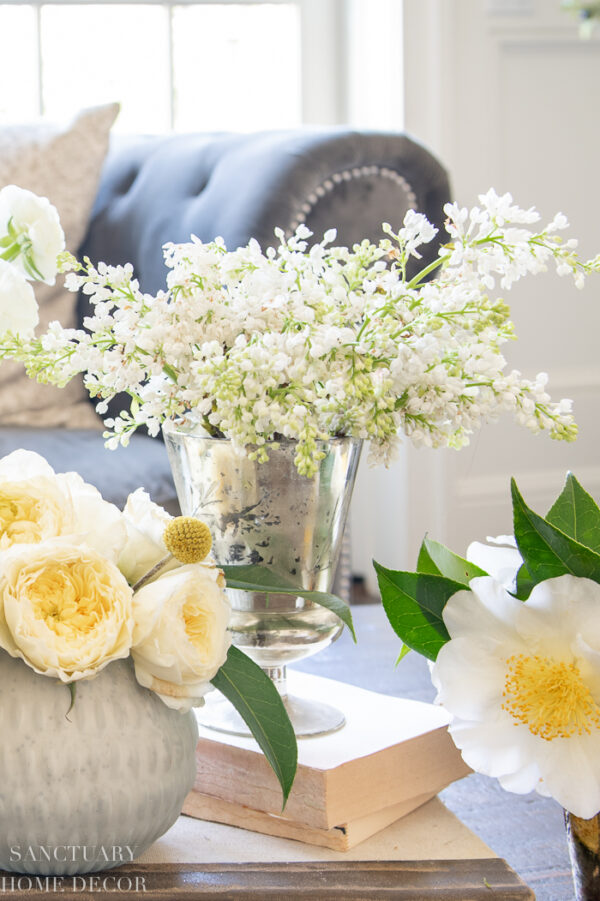 How to Make a Flower Arrangement Vignette - Sanctuary Home Decor