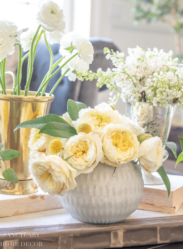 How to Make a Flower Arrangement Vignette - Sanctuary Home Decor