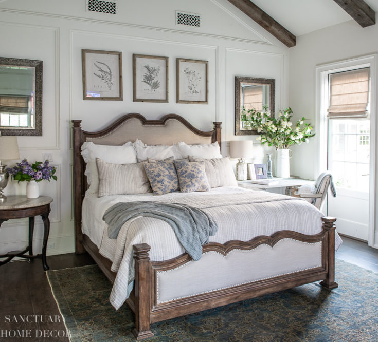 Simple Spring Bedroom Decor - Sanctuary Home Decor