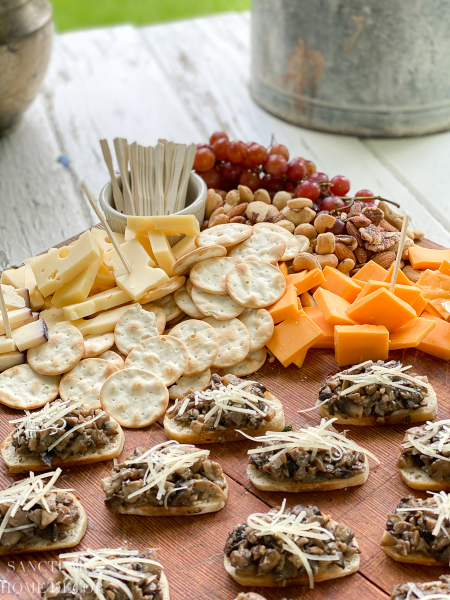 Simple Crostini and Cheese Board with Recipes - Sanctuary Home Decor