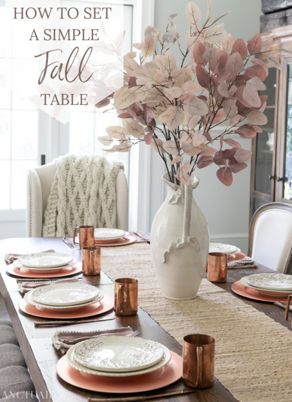 How to Set a Simple Fall Table - Sanctuary Home Decor