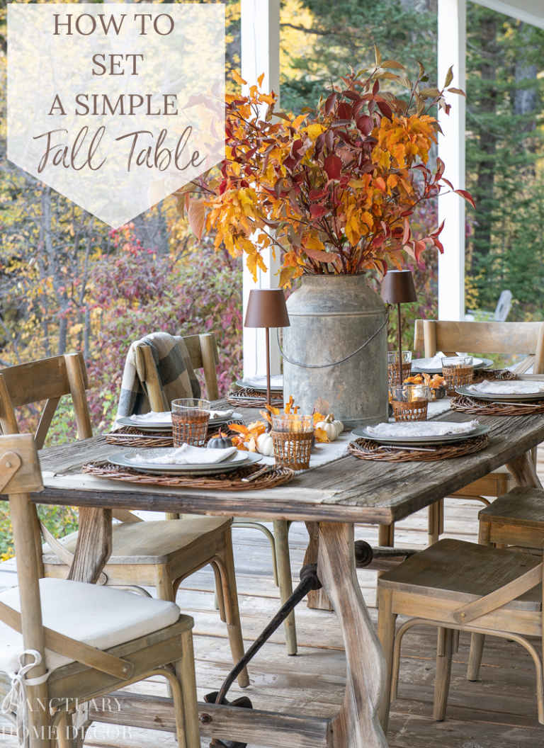 How to Set a Rustic Fall Table - Sanctuary Home Decor