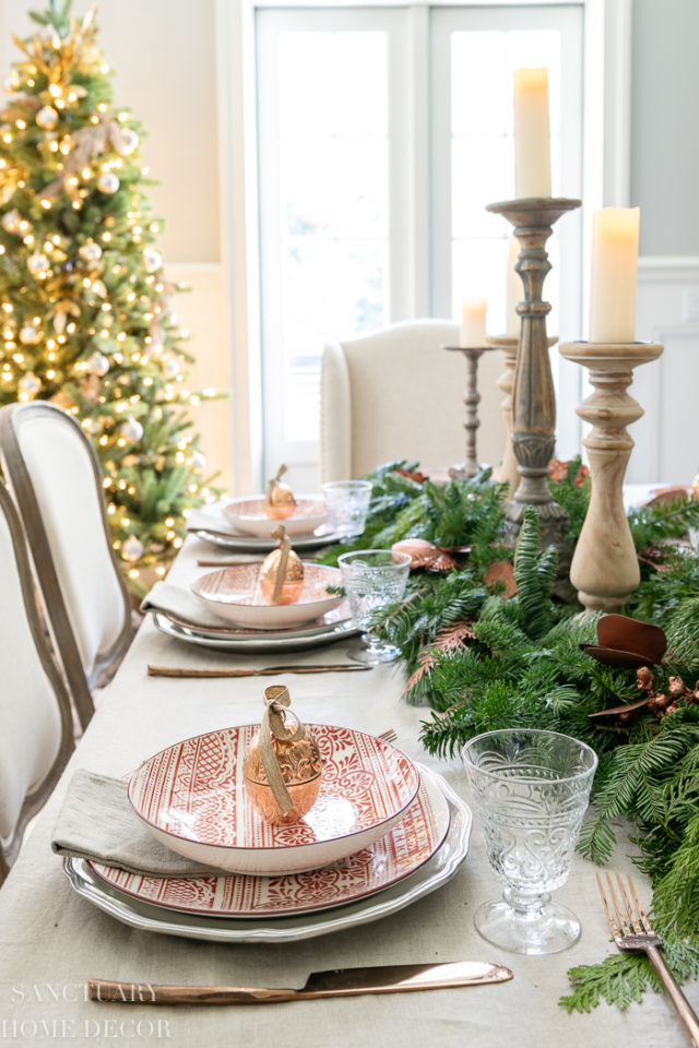How to Set a Beautiful Casual Christmas Table - Sanctuary Home Decor